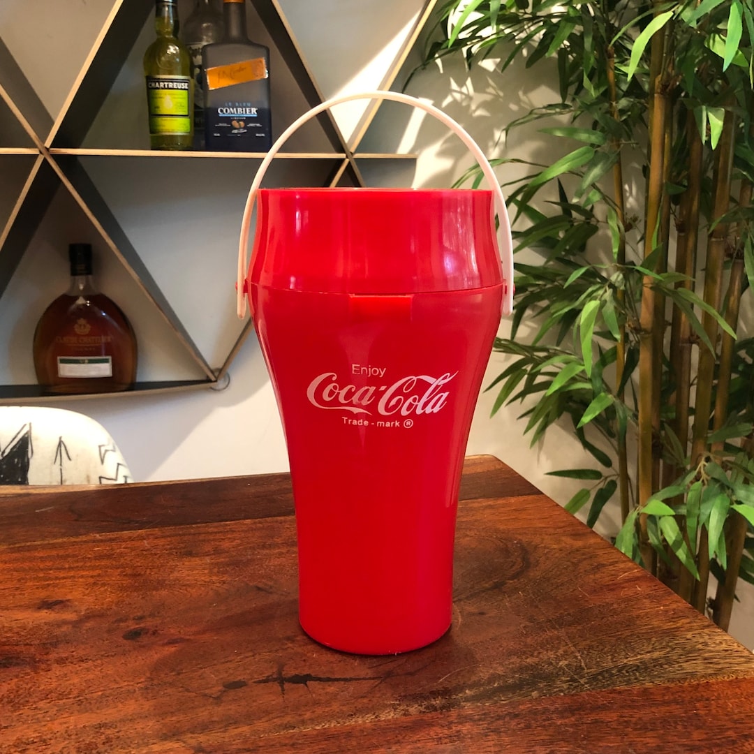 Vintage 1980's Coca-cola & Godfather's Pizza Souvenir 32 Oz. Red ...
