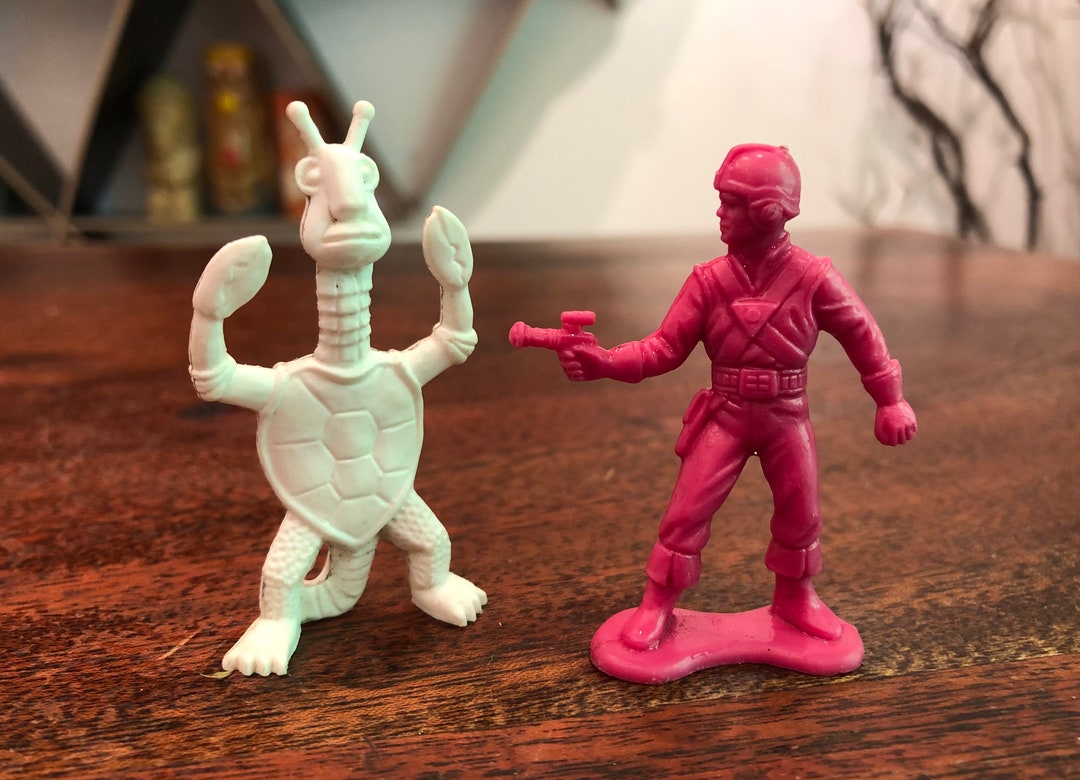 Set of 2 Vintage 1970's TIM-MEE TOYS Galaxy Laser Team Miniature Black ...