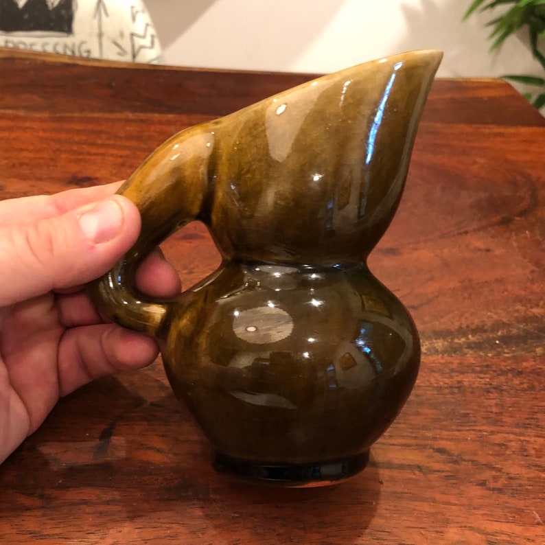 Mid Century Modern Thai Celadon Pottery Greenish Brown 8 Oz. Creamer ...