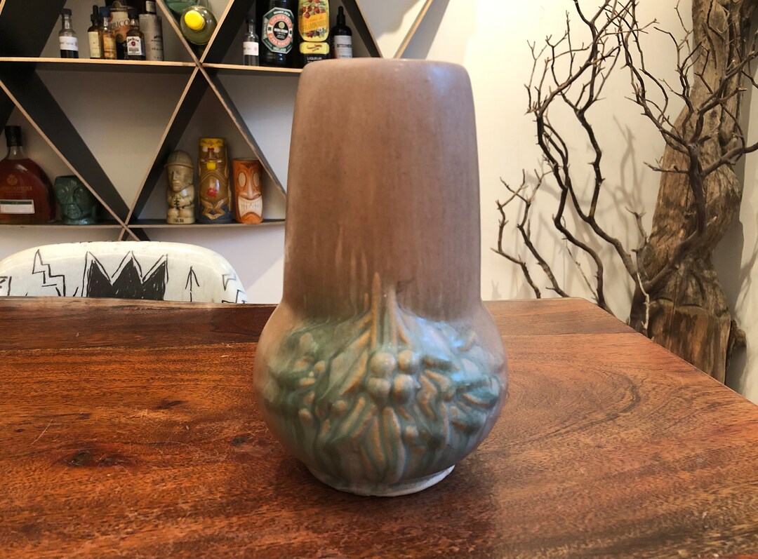 Antique 1930's Nelson Mccoy Pottery Arts & Crafts Heavy Glazed Pottery ...