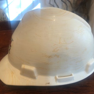 Vintage C. 1986 White Construction Worker's Safety Helmet - Excell ...