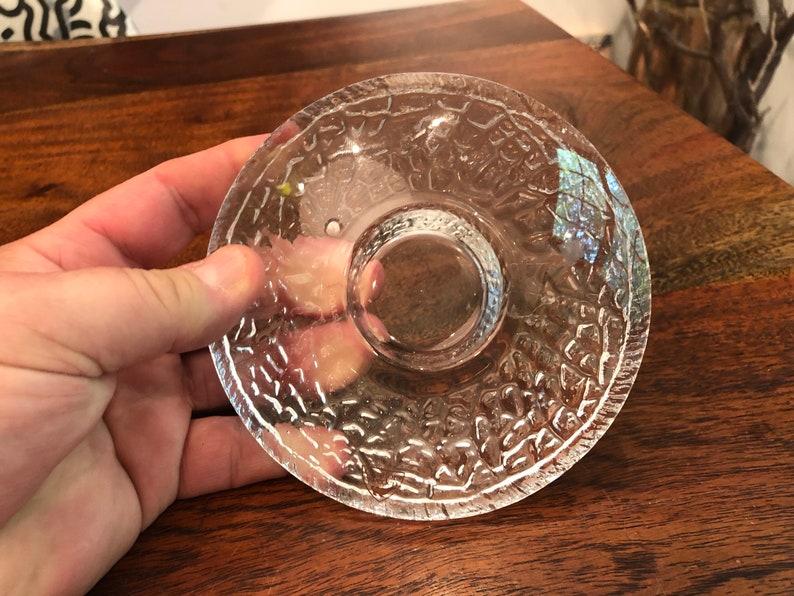 Vintage Orrefors Sweden Discus Shaped Crystal Tea Light Candleholder ...