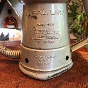 Antique 1930's Brooking Service Station 1/4 Gallon Steel Oil Can No. B ...