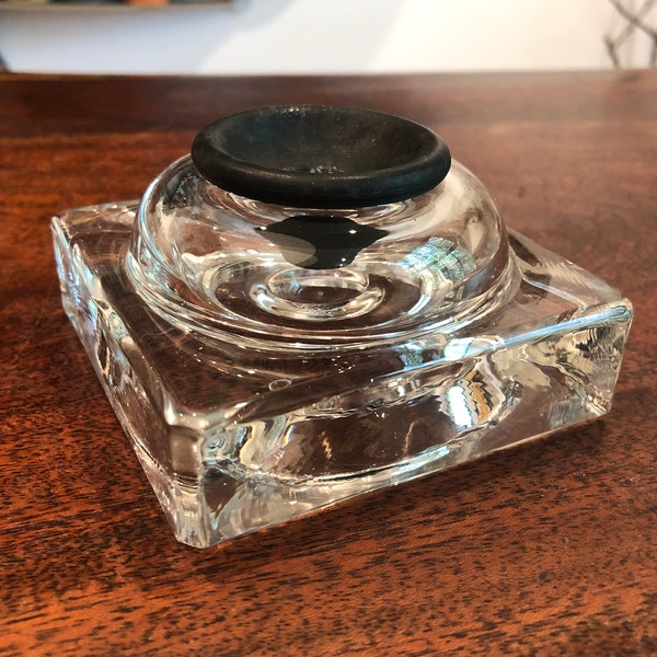 Old Glass Inkwell - Etsy