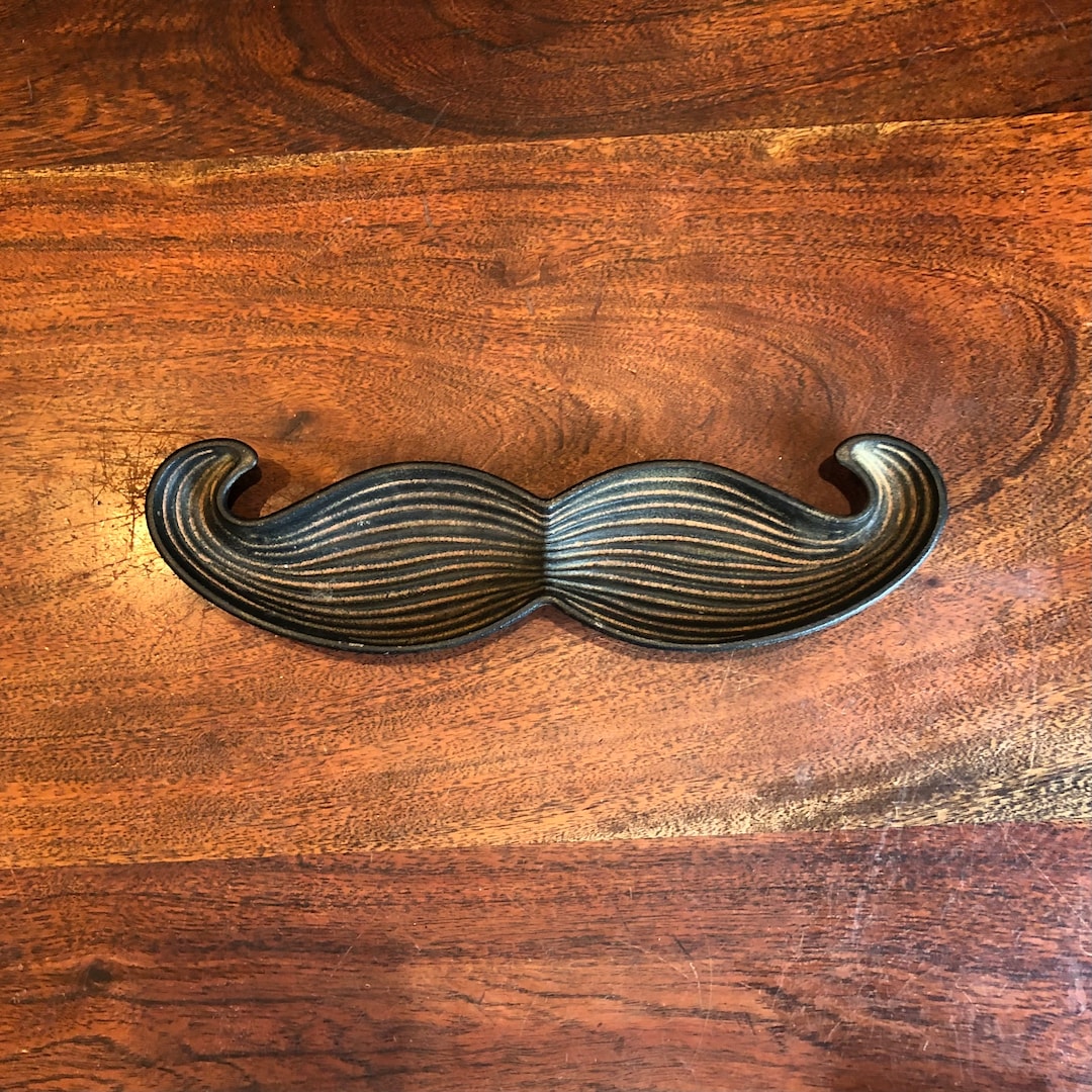 Vintage Heavy Cast Iron Handlebar Mustache Candy Dish / Nut Bowl ...