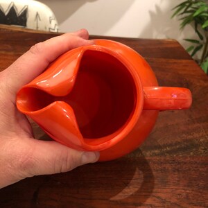 Mid Century 1940's Anchor-hocking Fire-king Bright Orange 5 Cup Ball ...