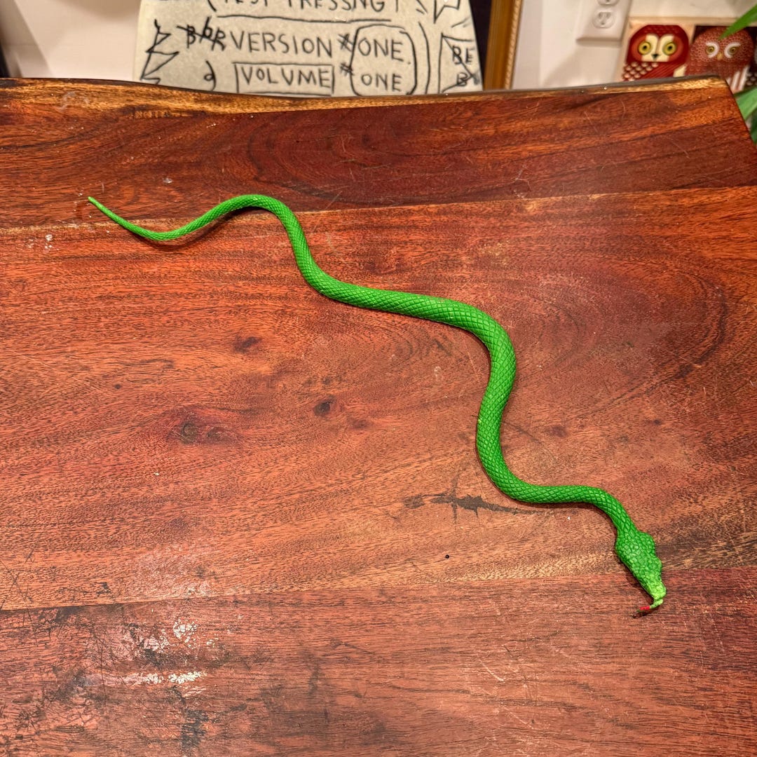 Vintage JA-RU 18.5" Green Rubber Toy Snake - Etsy