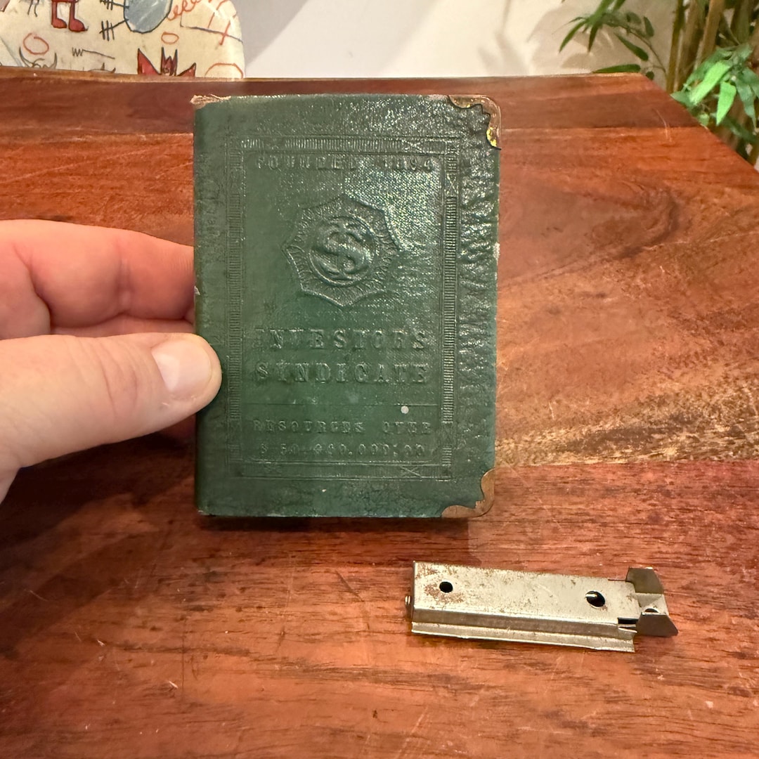 Antique Early 1900's Book Shaped Banking Souvenir Still Bank From ...