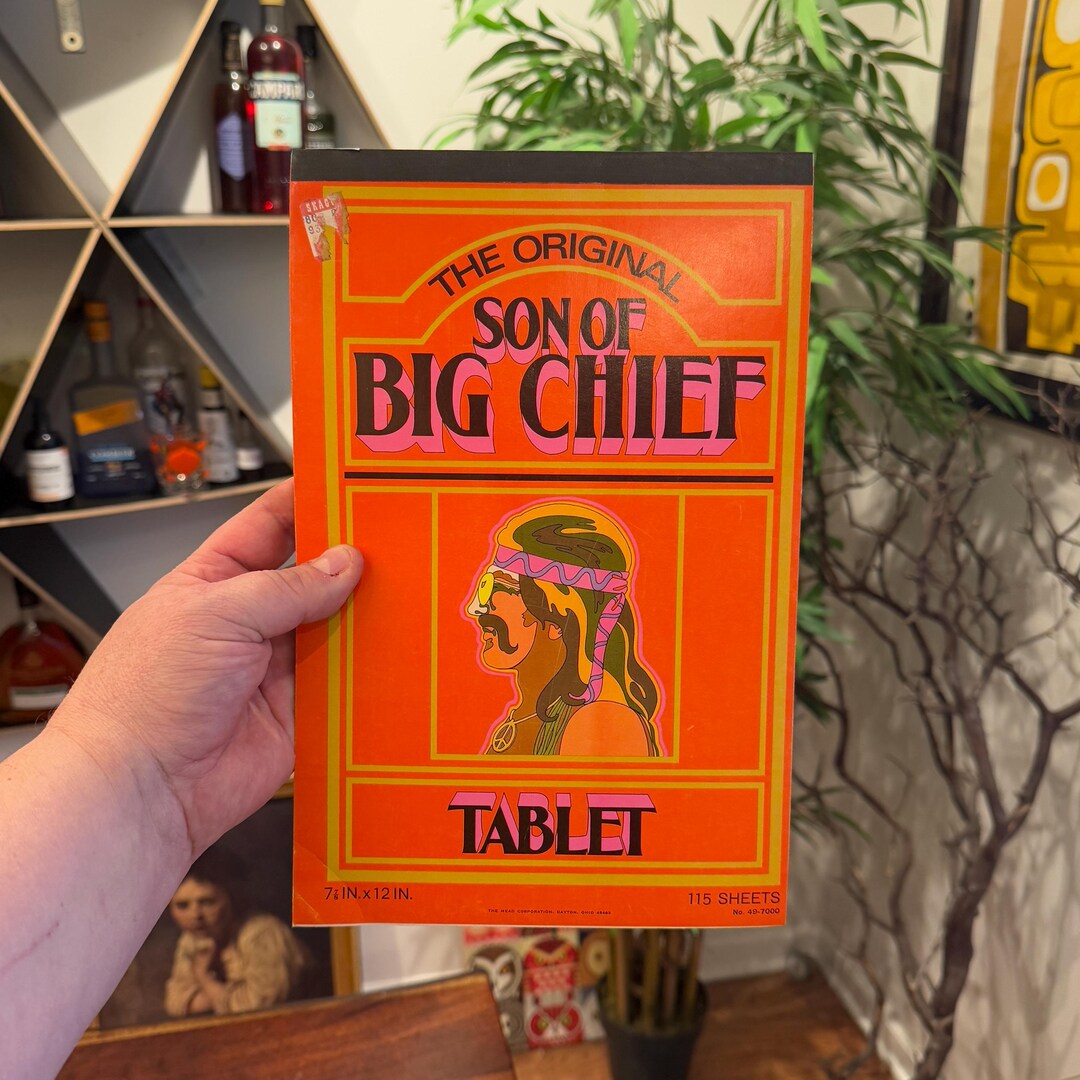 Vintage 1970's the Original Son of Big Chief Children's Notebook Tablet ...