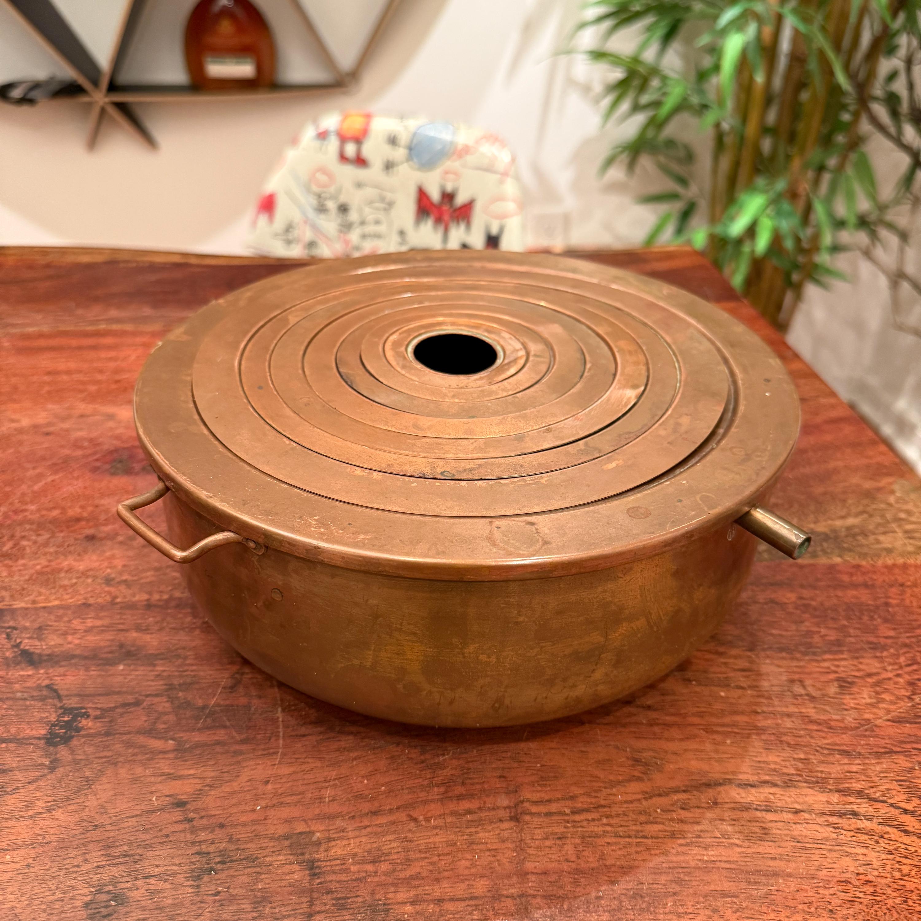 Antique Early 1900's Copper Scientific Chemistry Water Bath With 8 ...