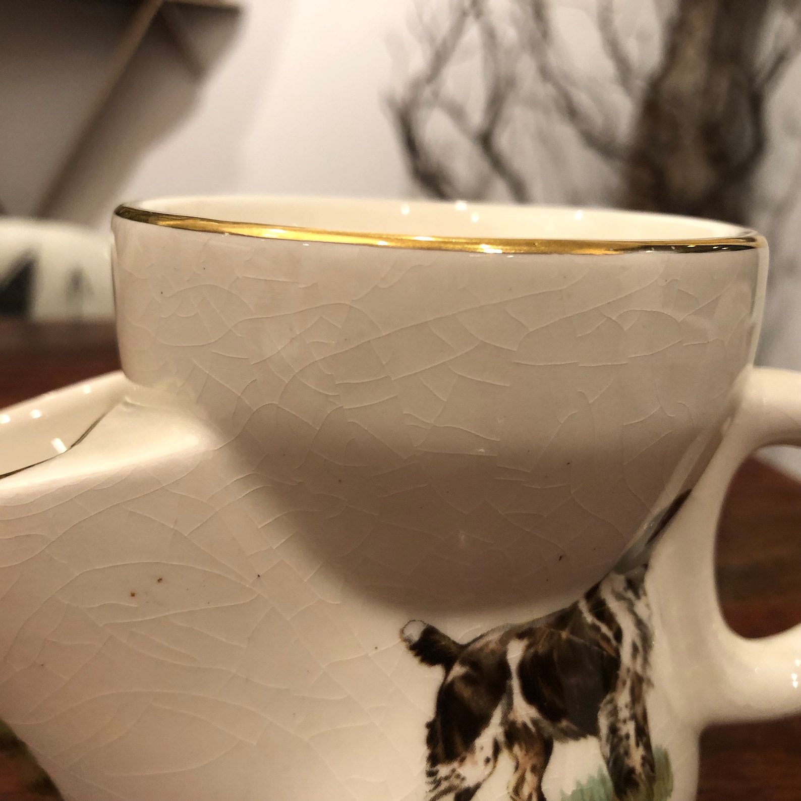 Mid Century English Ceramic Pottery Men's Mustache Shaving Mug With ...