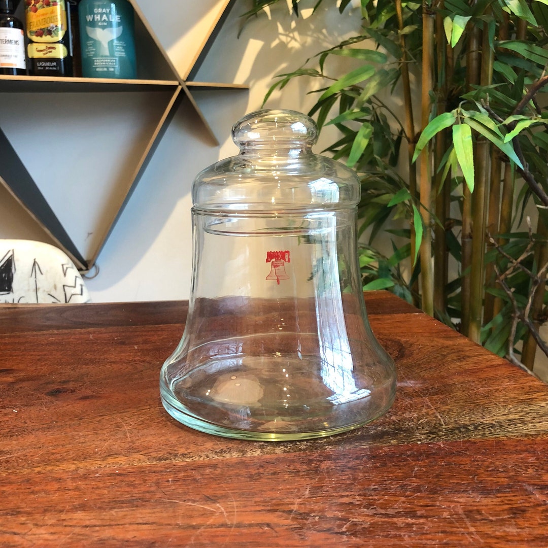 Vintage 1970's Bicentennial Glass Liberty Bell Lidded Candy Jar ...