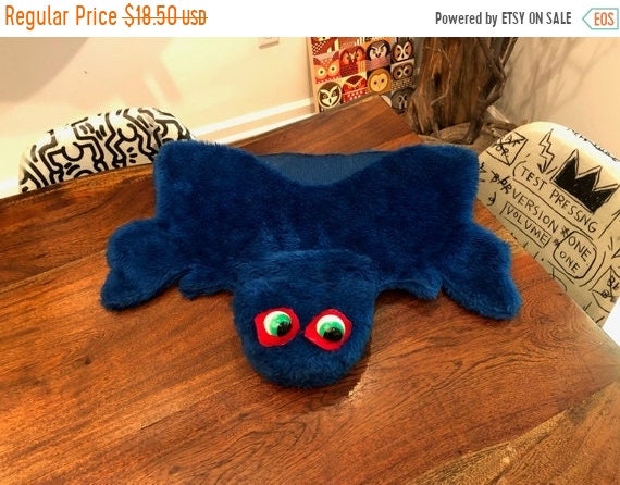 Vintage 1970's Handmade Blue Monster Hand Puppet | Etsy