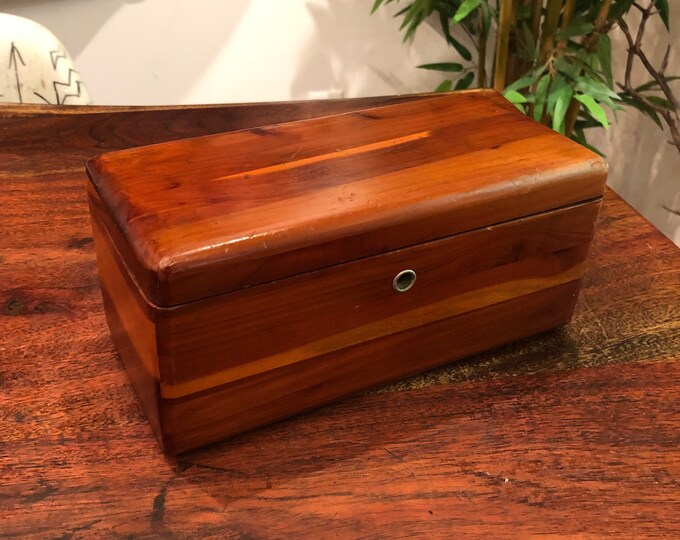 Mid Century 1950's Lane Cedar Salesman Sample Keepsake Trinket Box ...