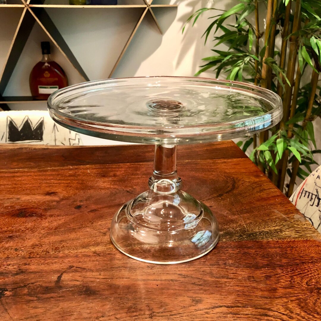 Antique 1910's Glass Baker's Bell Bottom 10" Cake Stand - Antique Baker ...