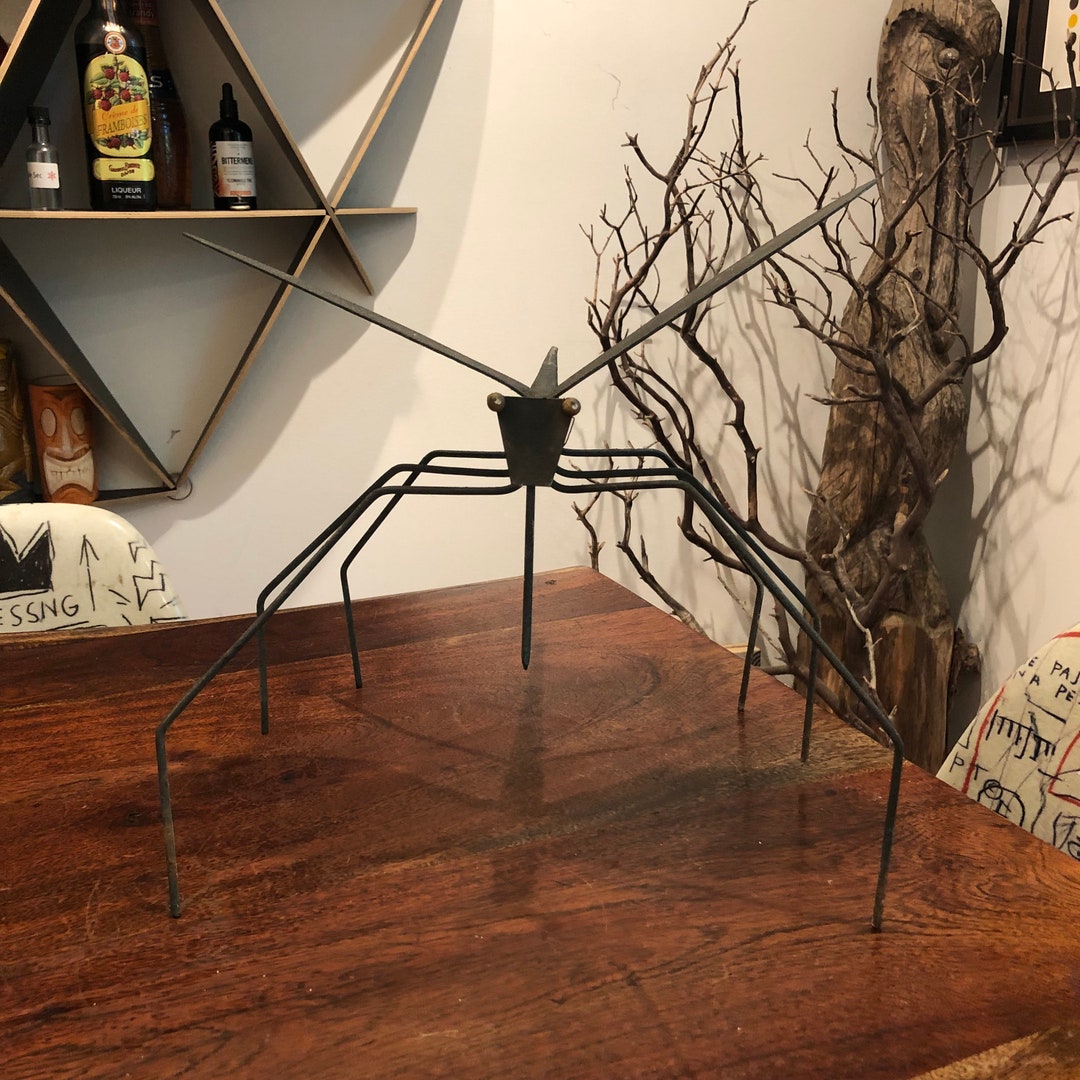 Vintage Metal Mosquito Welded Metal Yard Art / Garden Sculpture Insect ...