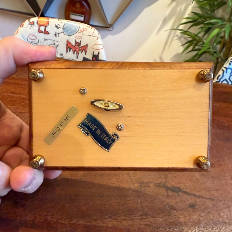 Vintage Sorrento Italy Gargiulo & Januzzi Pazza Tasso Inlaid Wood Music ...