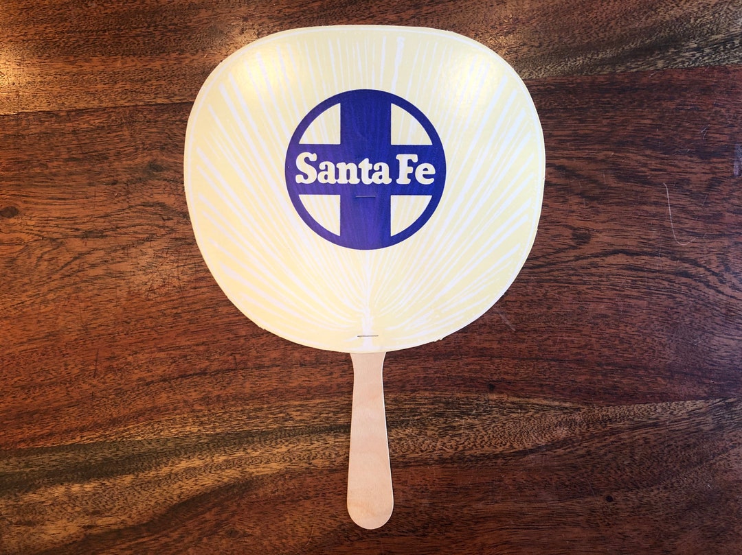 Mid Century 1940's - 1950's Santa Fe Railroad Souvenir Hand Fan ...