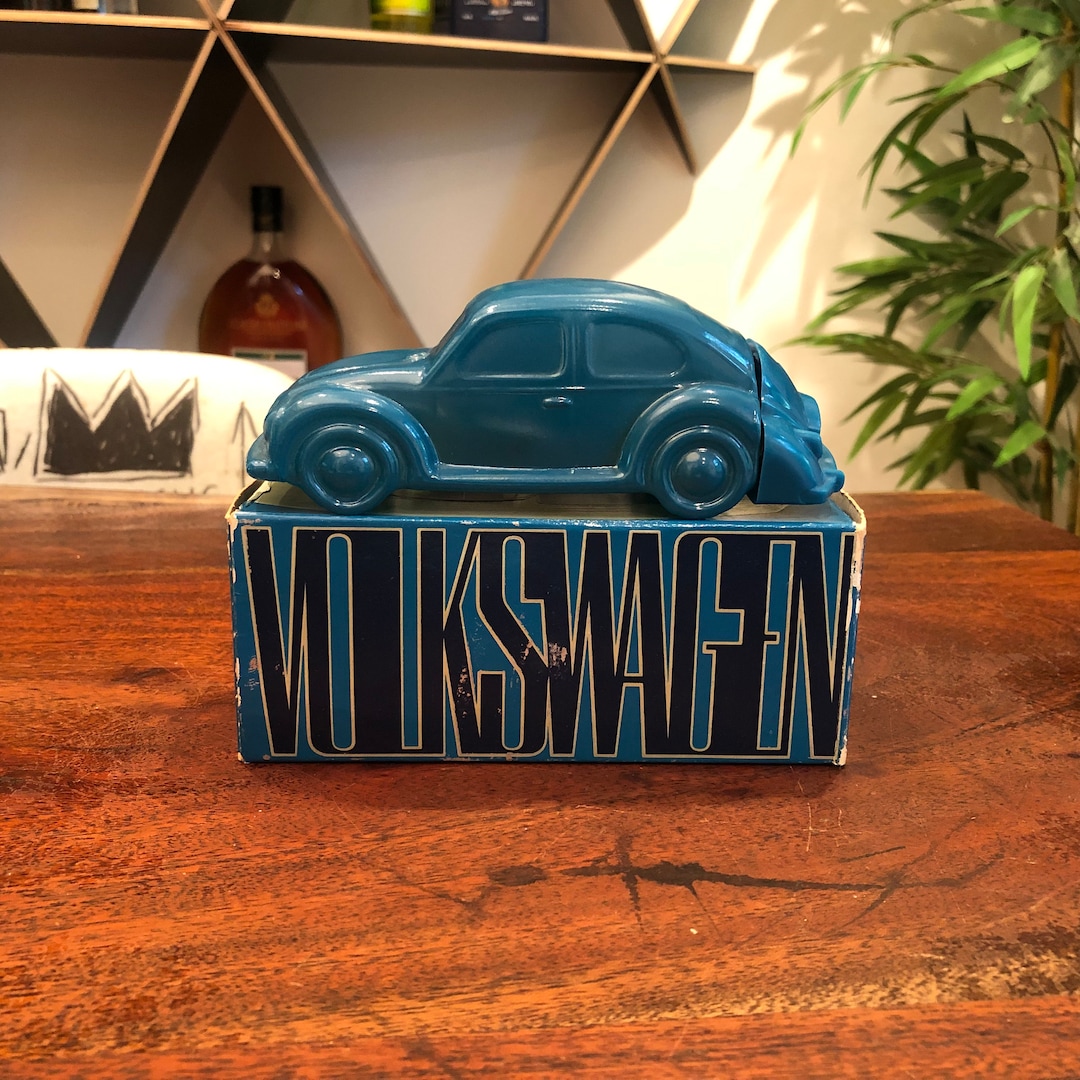 Vintage 1970's AVON Blue Volkswagen Beetle Spicy After Shave Glass ...