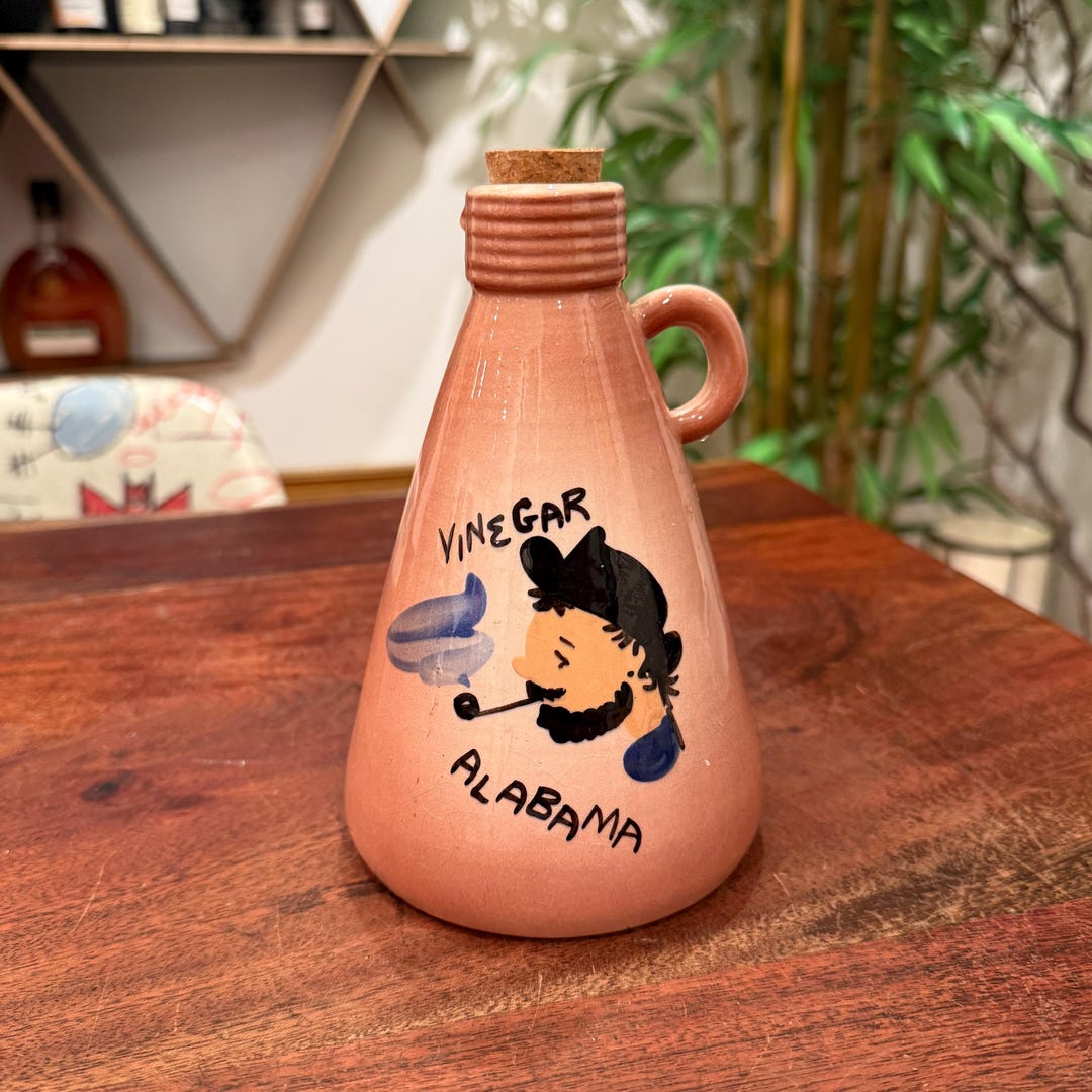 Mid Century 1950's Alabama Souvenir Vinegar Ceramic 16 Oz. Bottle With ...
