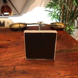 Mid Century Brass & Marble Decorative Balancing Scale With American ...