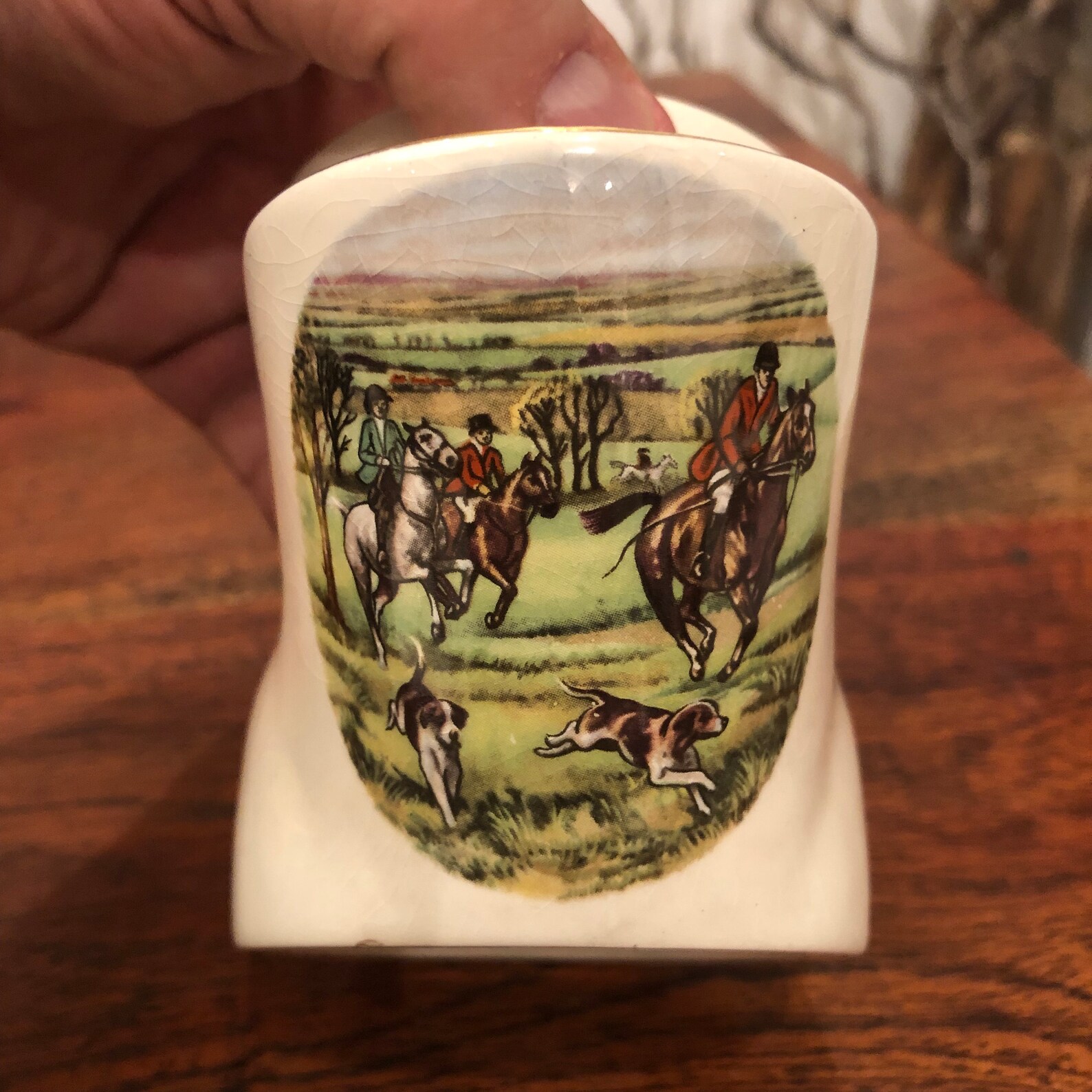 Mid Century English Ceramic Pottery Men's Mustache Shaving Mug With ...