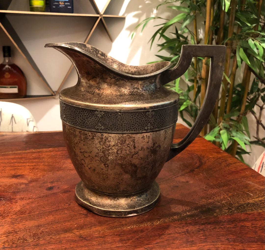 Antique Arts and Crafts Movement Hammered Empire Art Nickel Silver ...