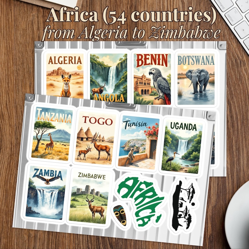 All Countries in the World Travel Passport Stickers | 197 Countries ...