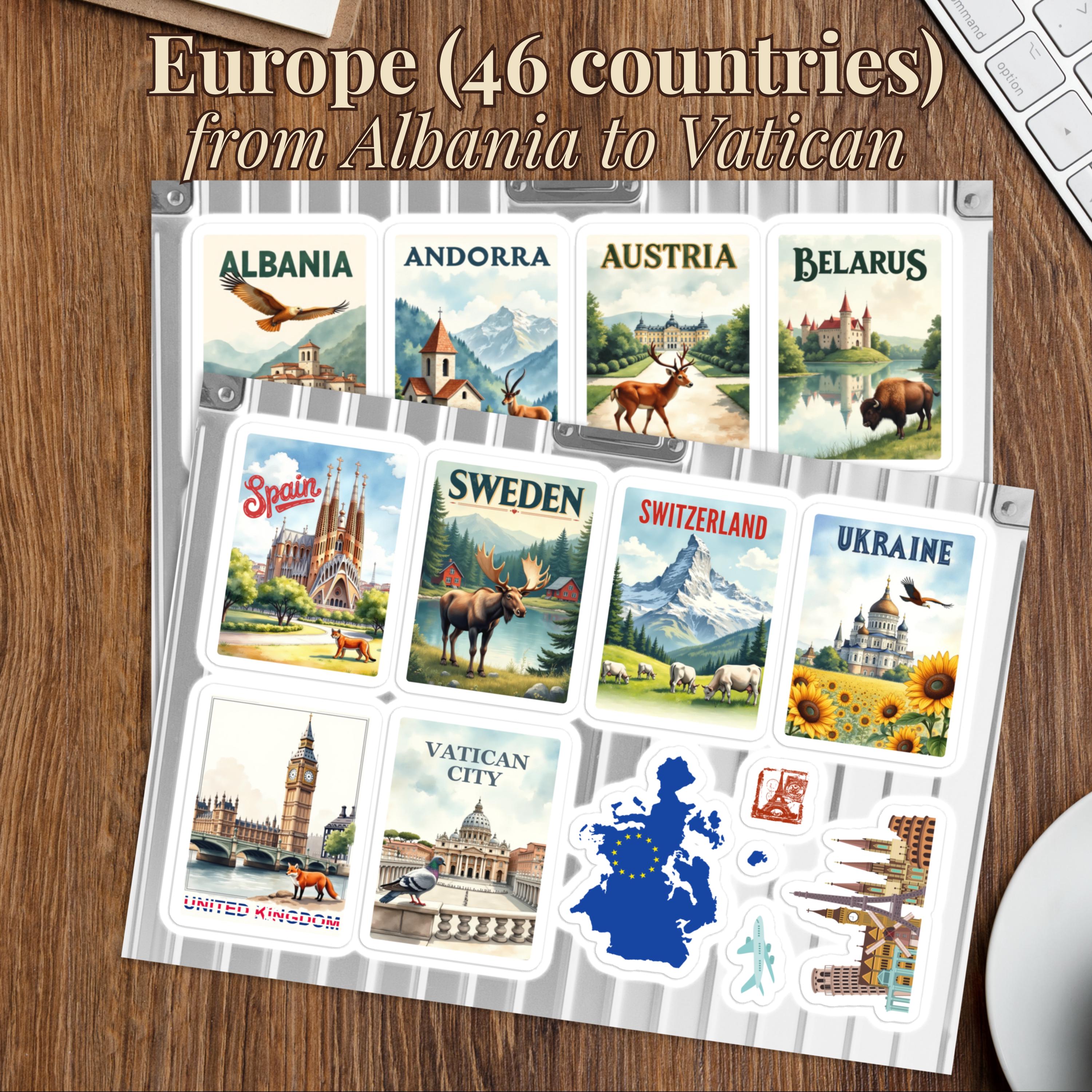 All Countries in the World Travel Passport Stickers | 197 Countries ...