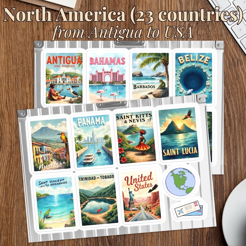 All Countries in the World Travel Passport Stickers | 197 Countries ...
