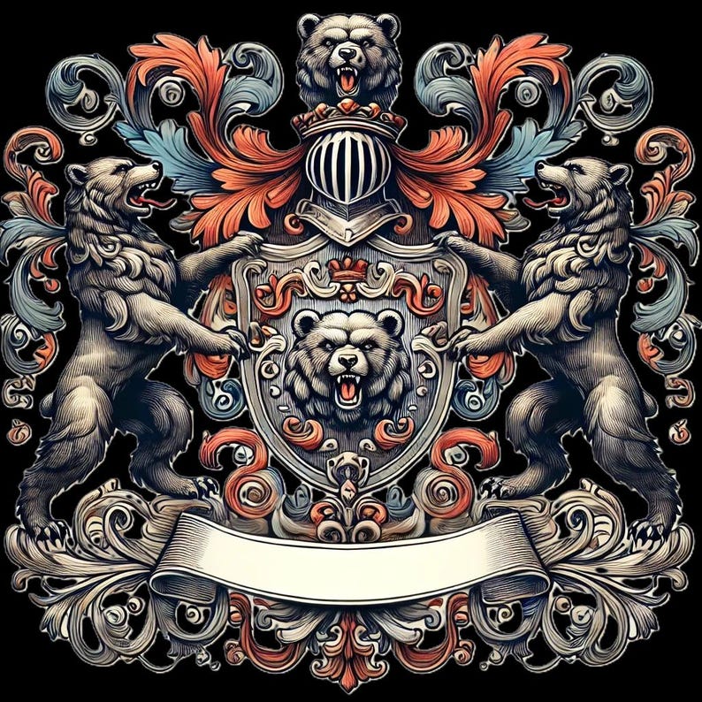 Personalized Family Crest Art, Custom Heraldic Emblem, Unique Coat of ...