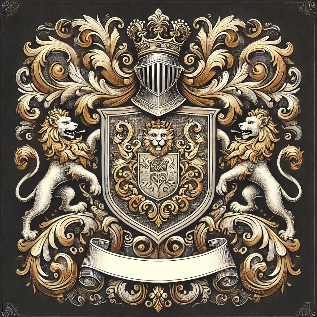 Personalized Family Crest Art, Custom Heraldic Emblem, Unique Coat of ...