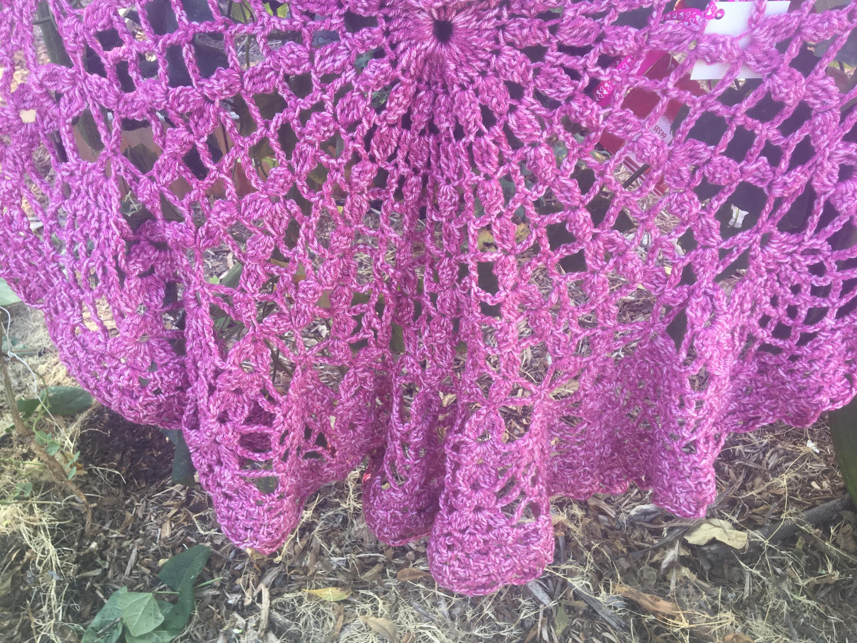 Handmade APHRODITE Crochet Shawl Pattern by Karen Drouin 44" X 24" - Etsy