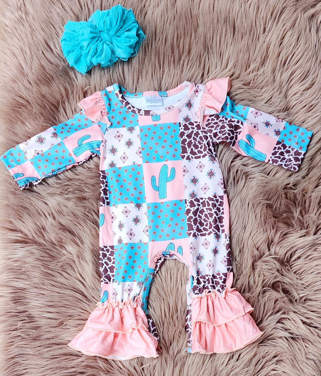 Peachy Cactus Romper - Etsy