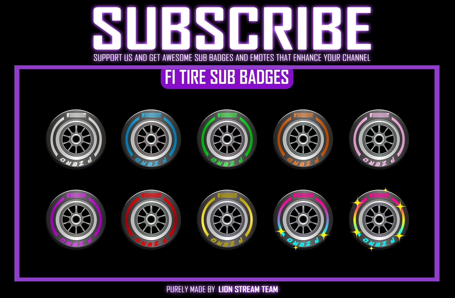 F1 Racing Tyre Twitch Sub Badges/ Formula 1 Tyre Twitch Sub Badges ...