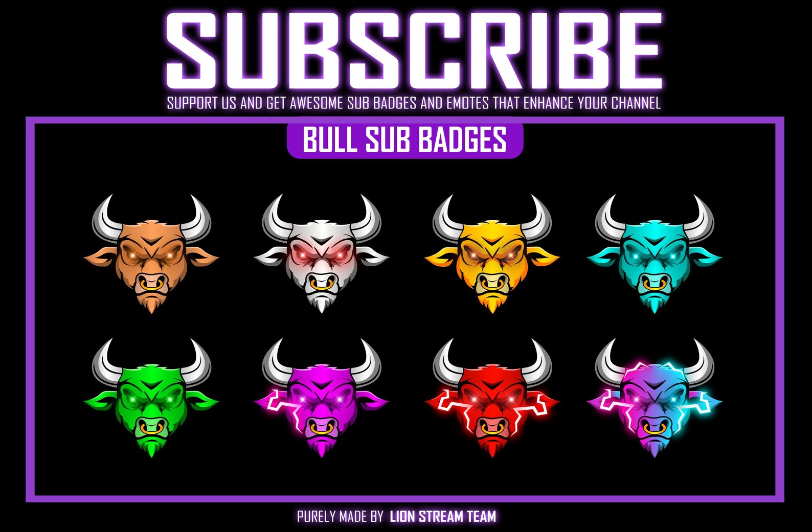 Bull Twitch Sub Badges/ Bull Twitch Emotes/ Taurus Badges/ Twitch Sub ...