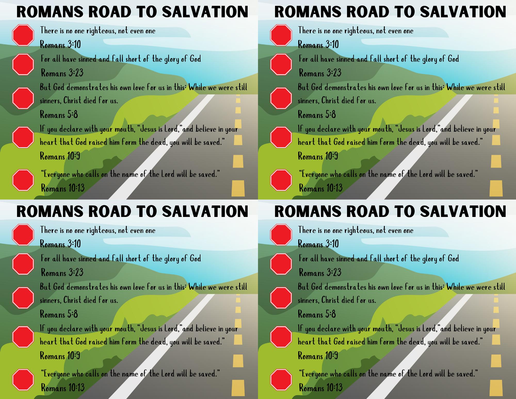 Romans Road to Salvation, a Pocket Guide - Etsy