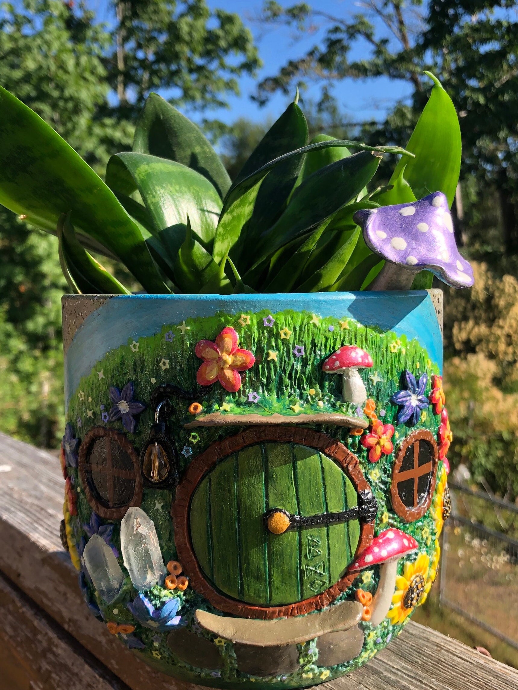 Hobbit Planter Hobbit Door Plant Pot Hobbit Hole Clay - Etsy