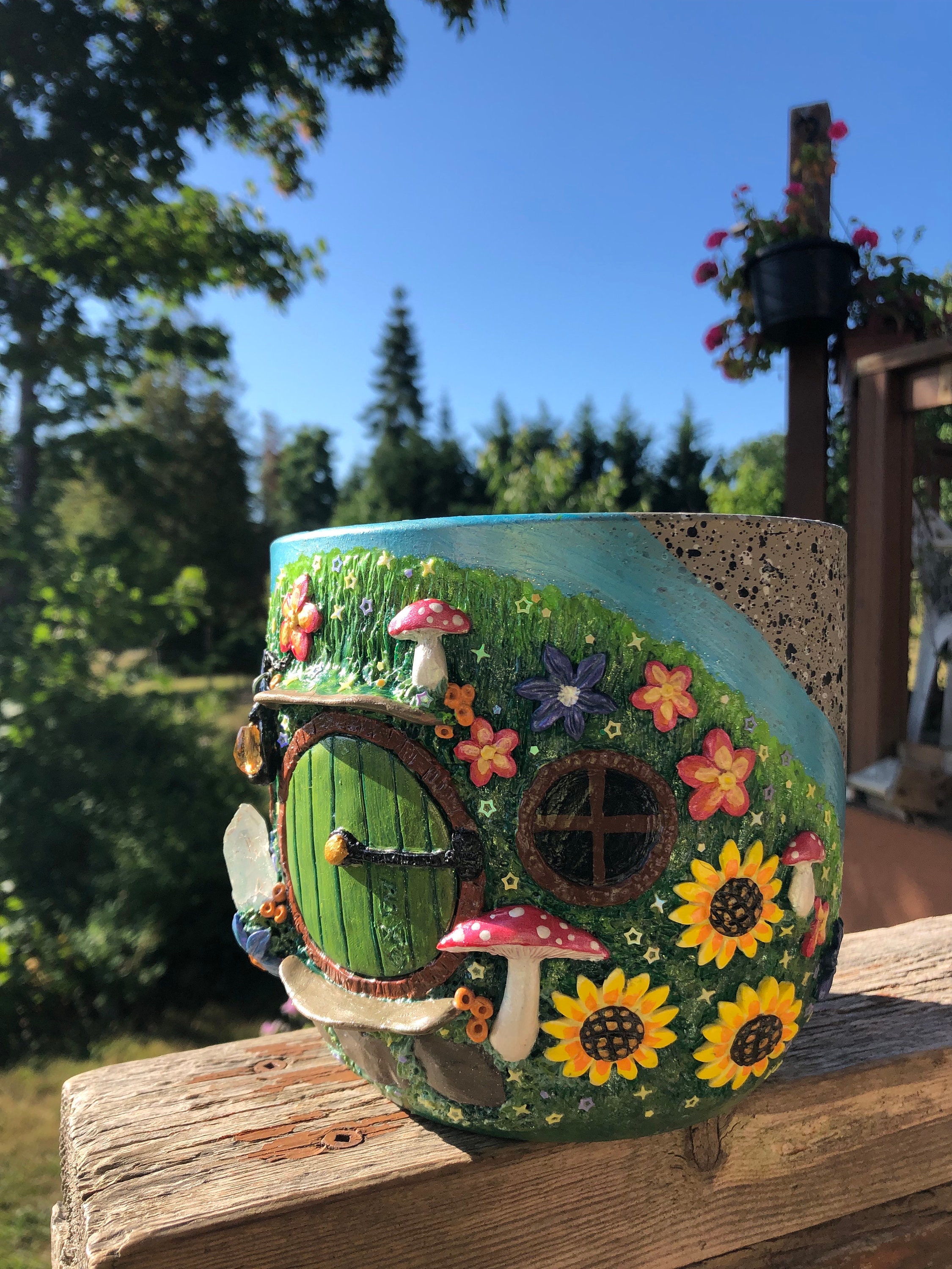 Hobbit Planter Hobbit Door Plant Pot Hobbit Hole Clay - Etsy