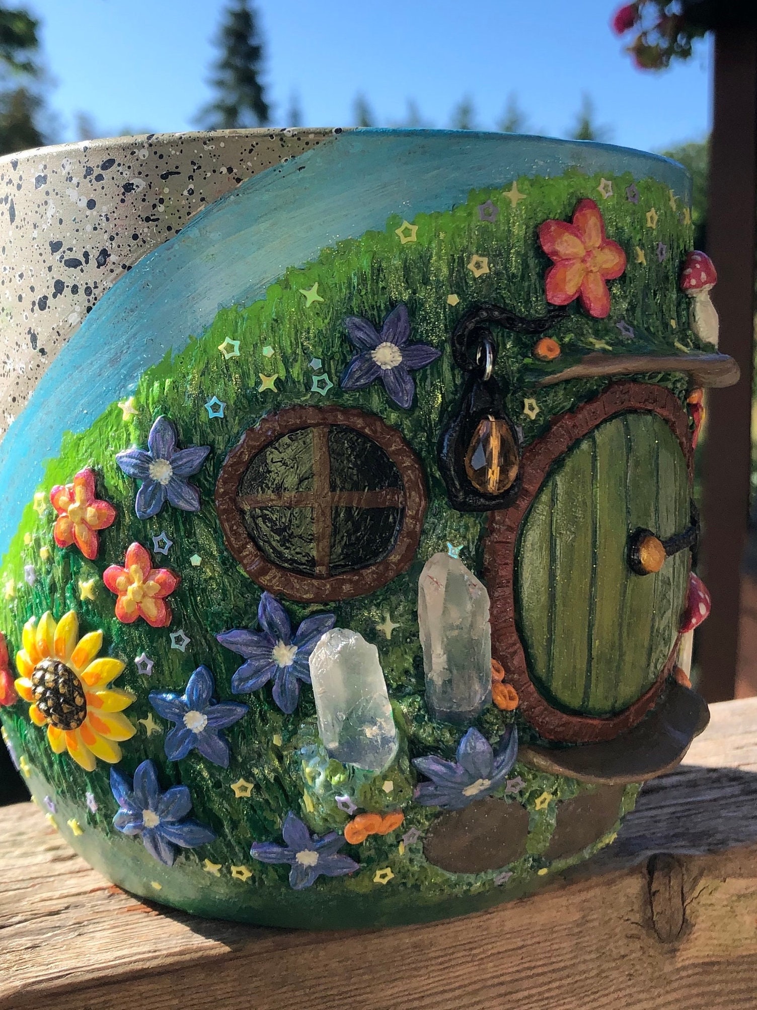 Hobbit Planter Hobbit Door Plant Pot Hobbit Hole Clay - Etsy