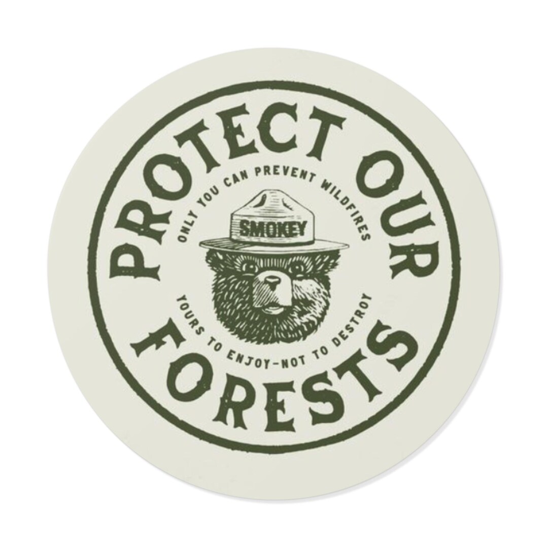 Smokey Bear Vintage Sticker: Protect Our Forests Vinyl Decal - Etsy