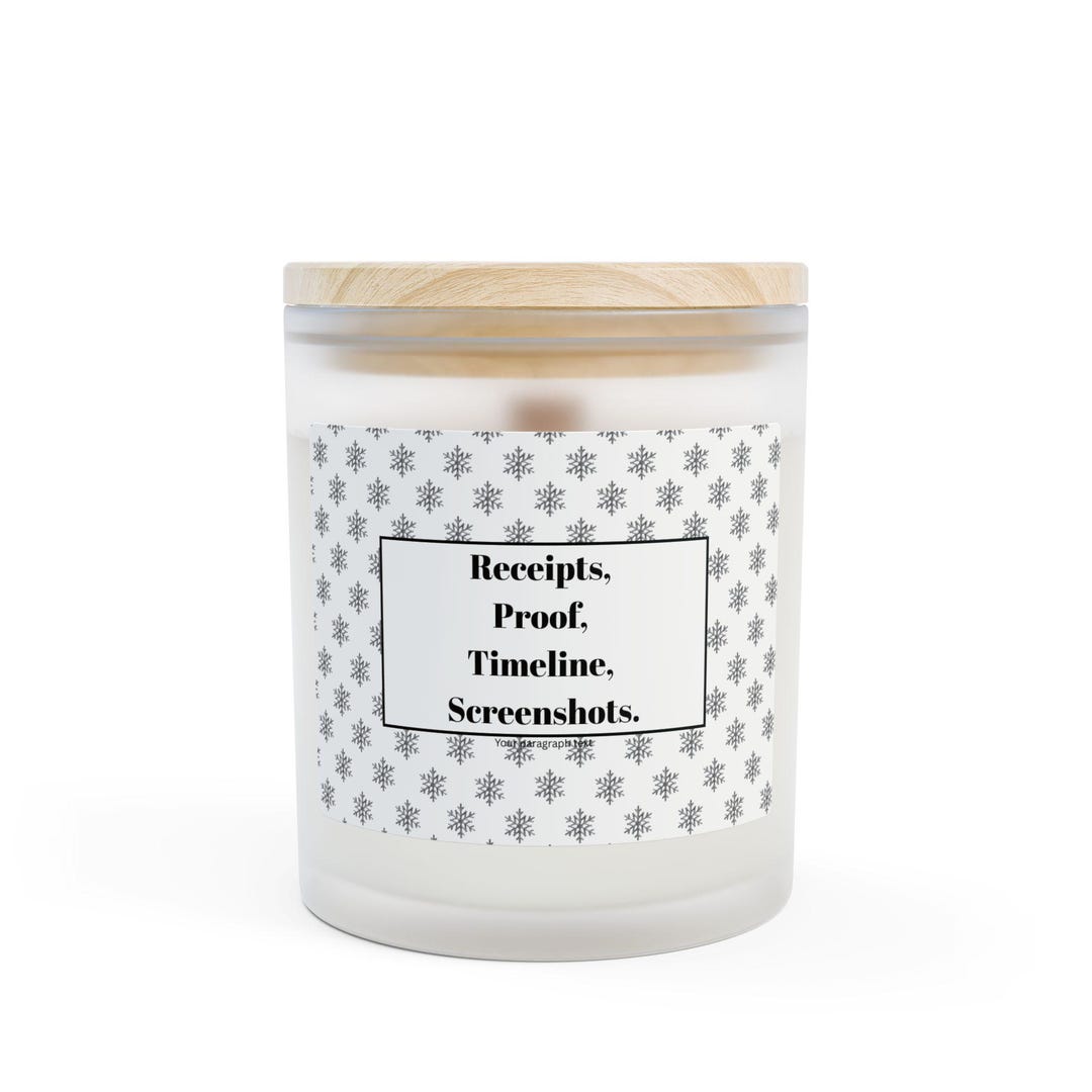RHOSLC Receipts Timeline Candle, Housewives Gift - Etsy