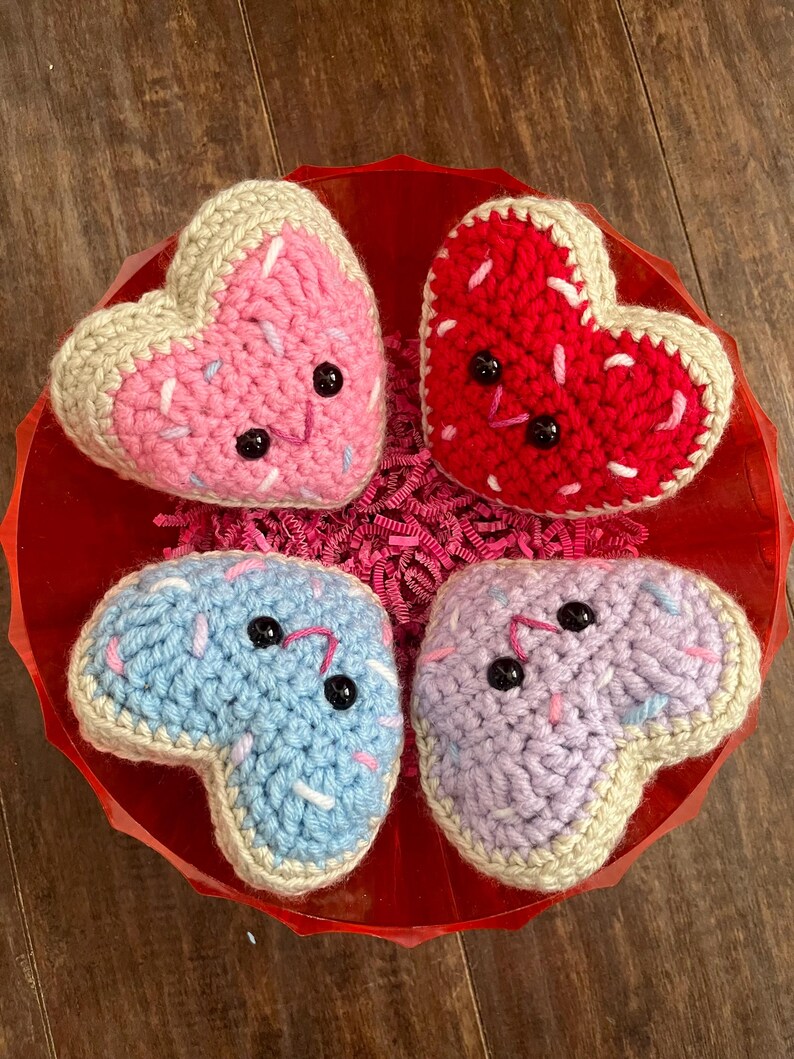 Crochet Heart Sugar Cookie - Etsy