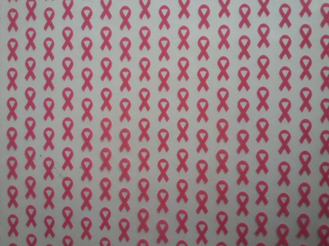 Pink Awareness Ribbon Chocolate Transfer Sheet - Etsy