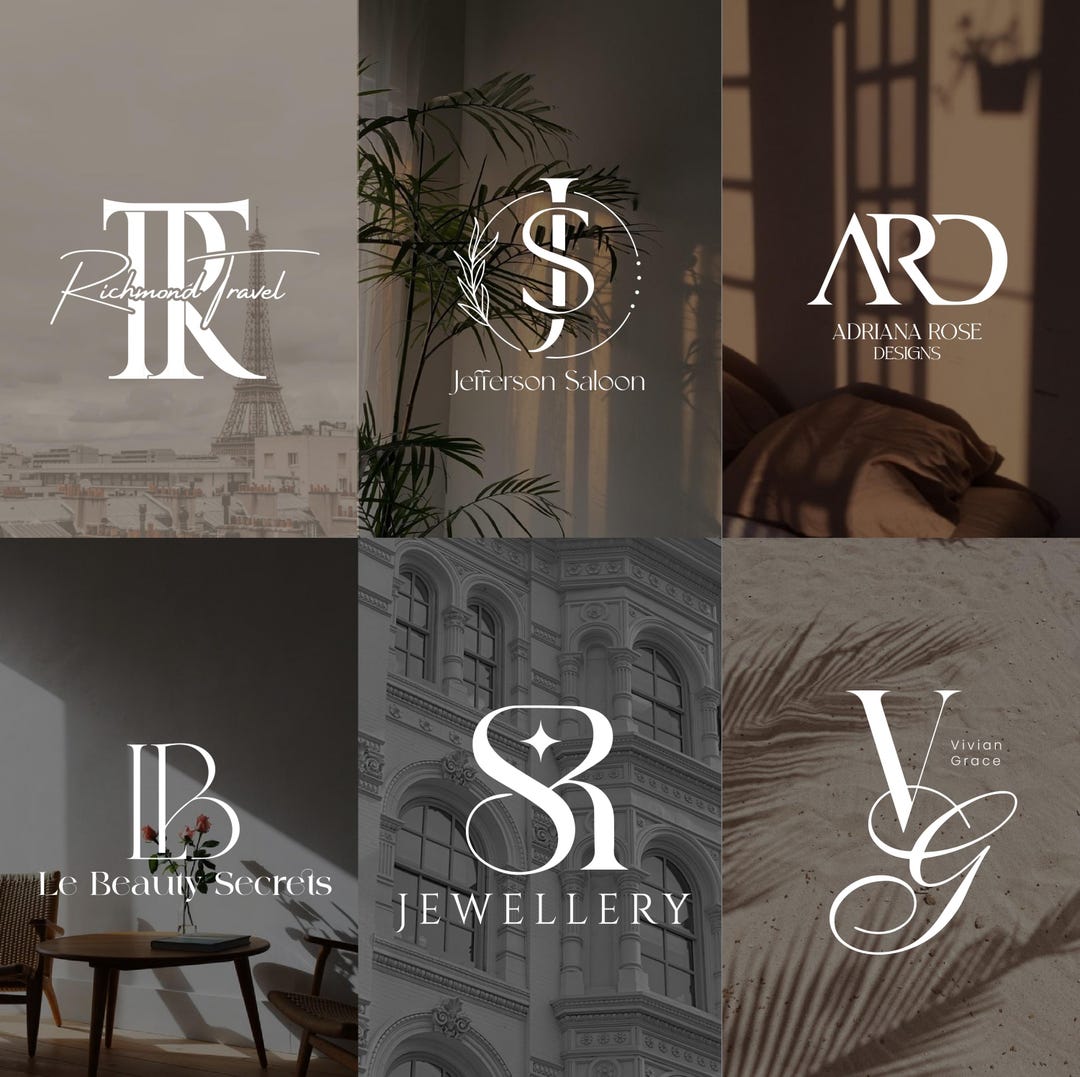 Custom Initial Logo Design: Hand-drawn Monogram Branding - Etsy