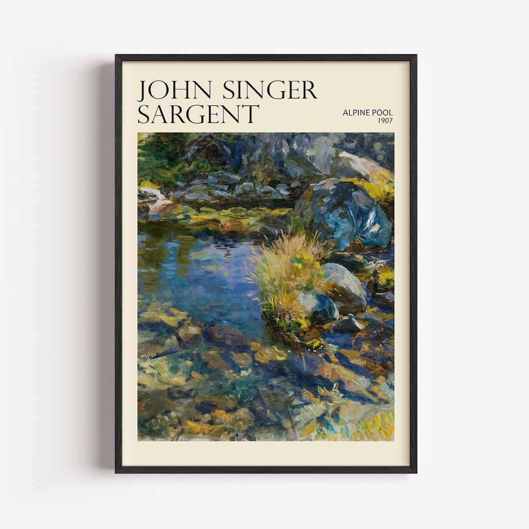 John Singer Sargent Alpine Landscape Print, Mountain Botanical Art - Etsy