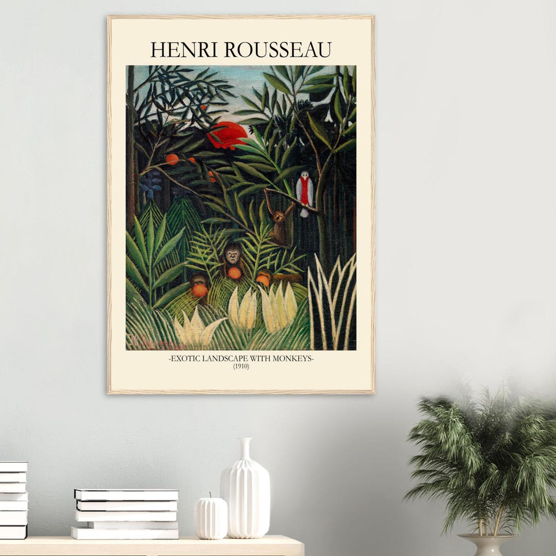Henri Rousseau Jungle Art Print, Exotic Landscape, Vintage Wall Art ...