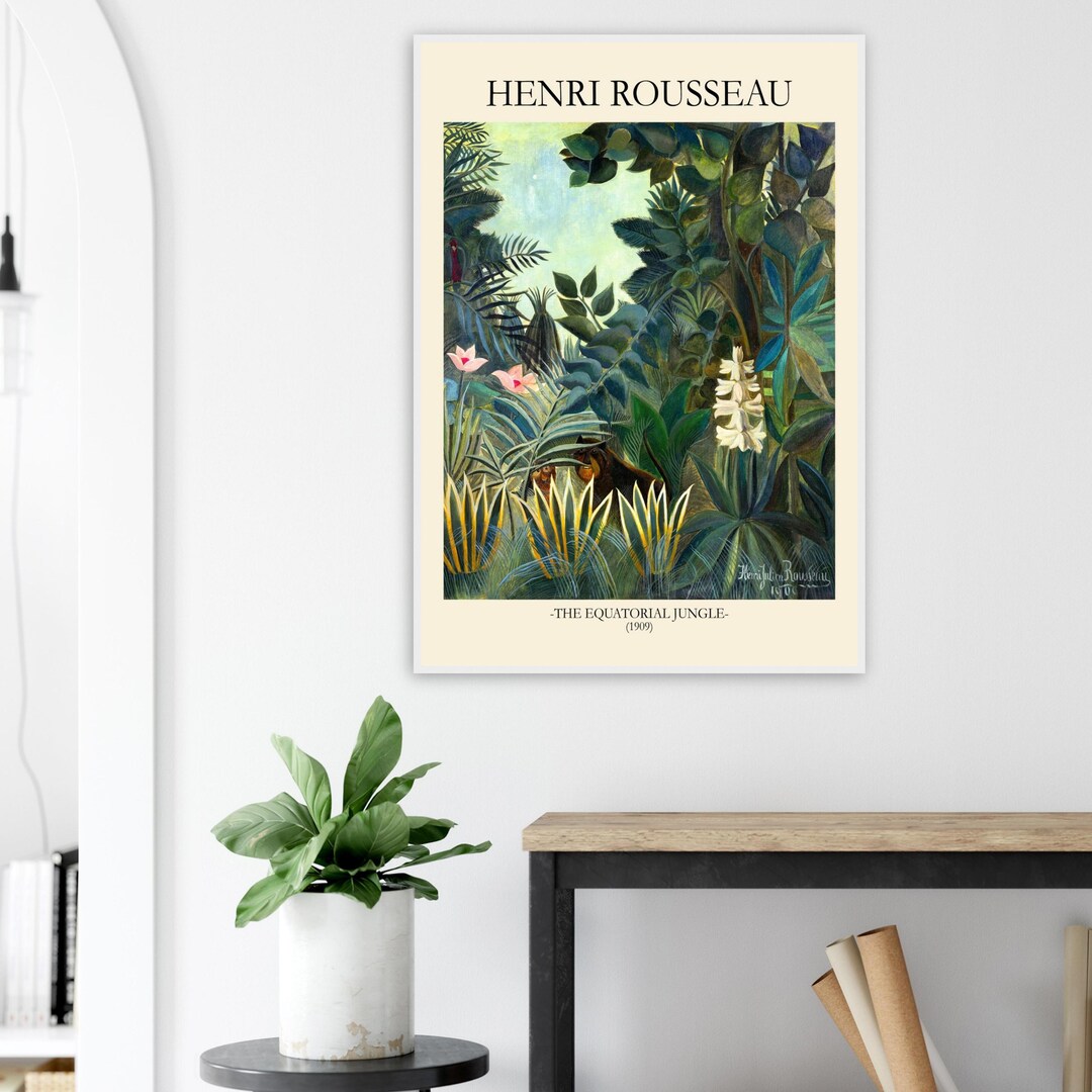 Henri Rousseau Jungle Art Print Equatorial Jungle Vintage Painting ...