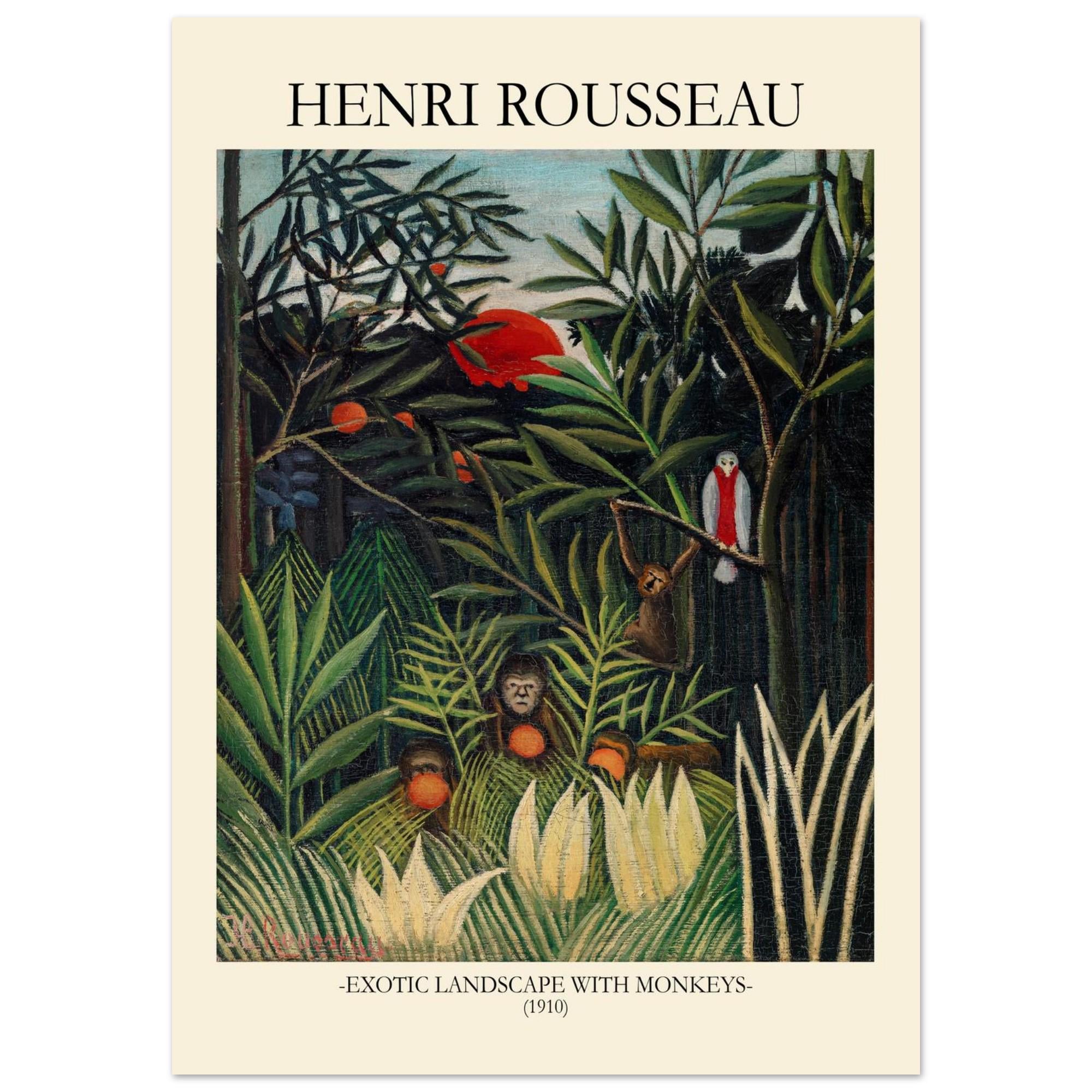 Henri Rousseau Jungle Art Print, Exotic Landscape, Vintage Wall Art ...