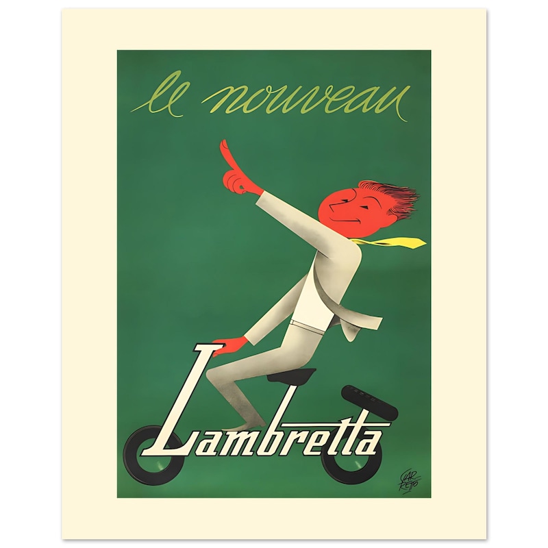 Vintage Lambretta Poster - Etsy
